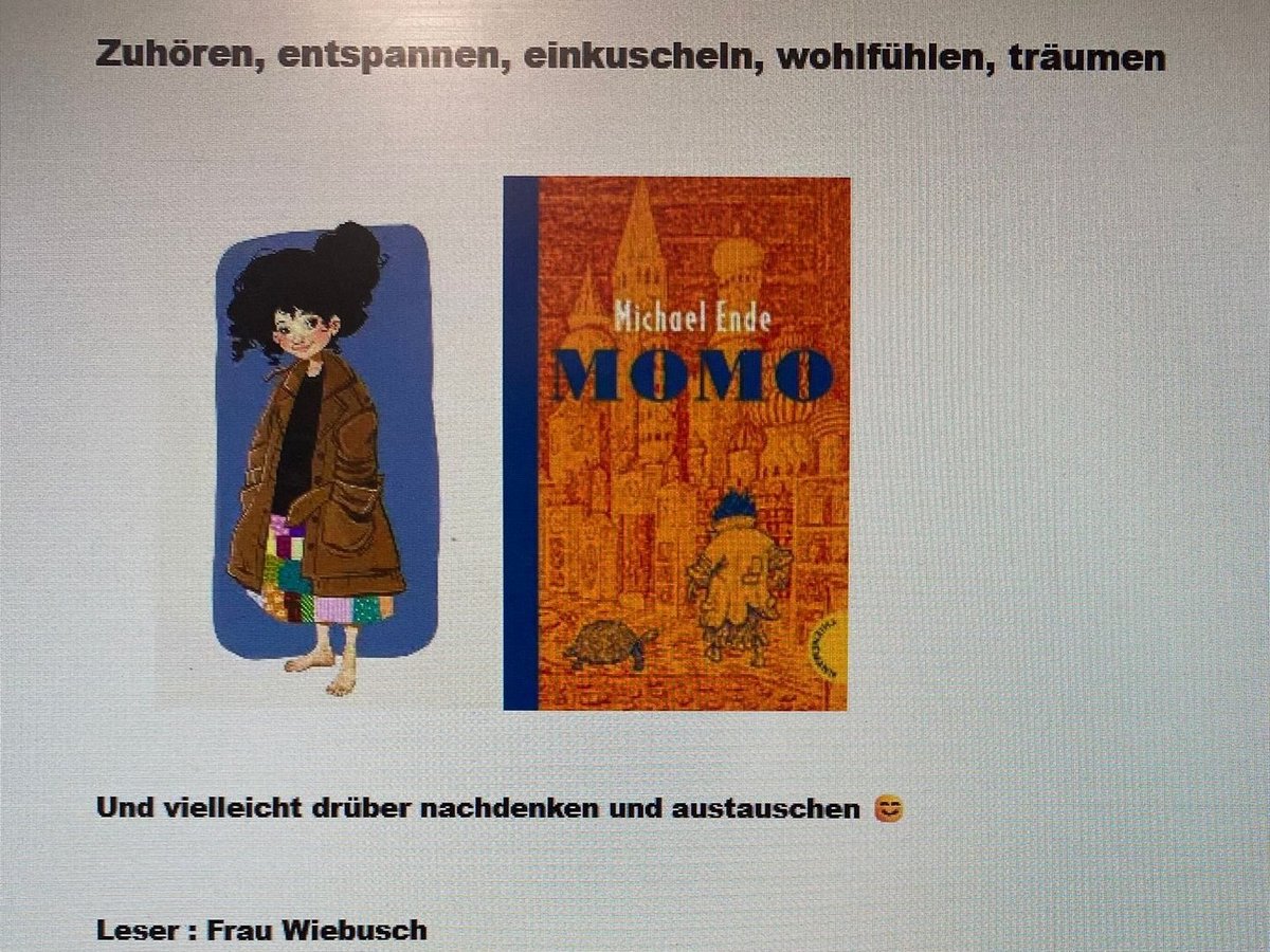 Gemütliche Vorlese-Aktion: MOMO von Michael Ende: Haus Schwarzenberg